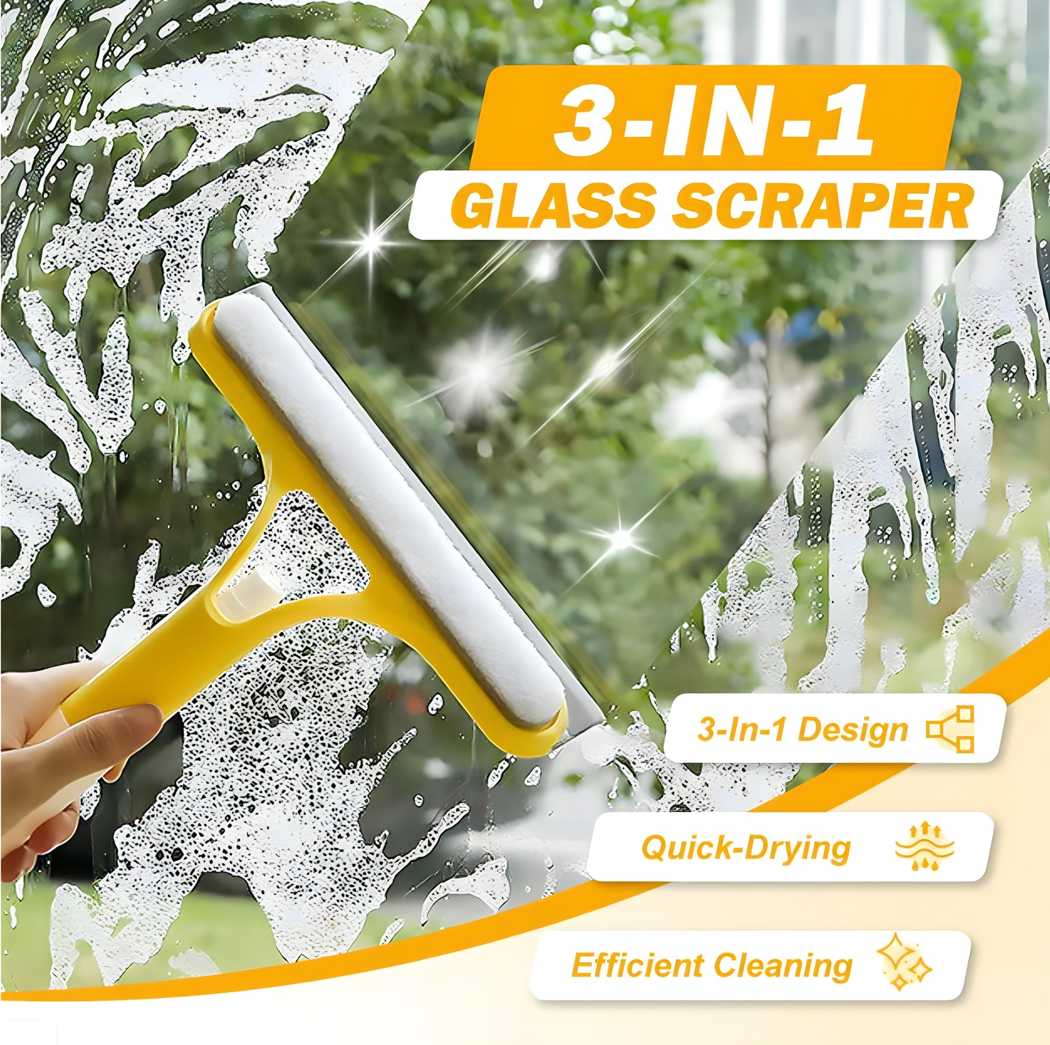 SqueezyClean™ - 3 in 1 Squeegee